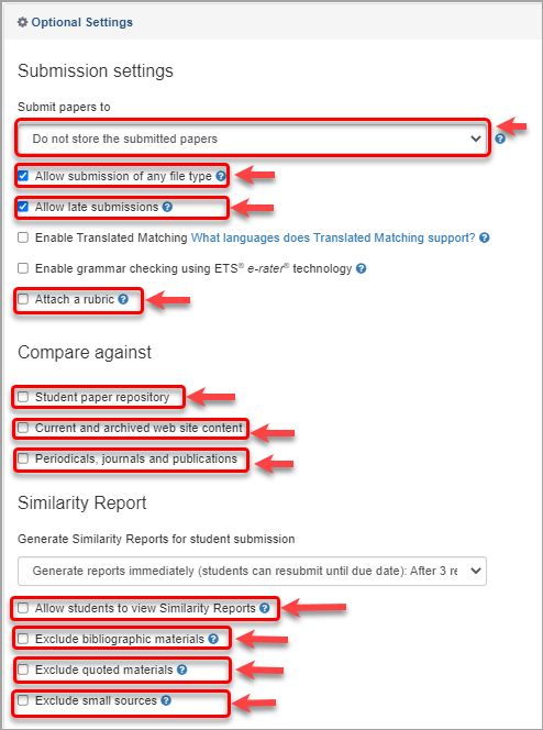 Create A Turnitin Assignment Non Text Based Elearning University