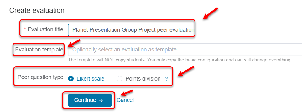 Create Buddycheck peer evaluation (Original) - eLearning - University ...