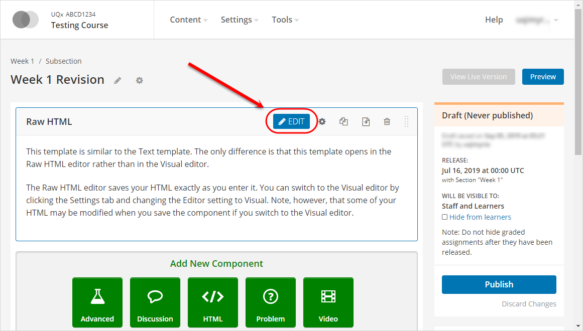 Upload and Embed a File in edX (Edge) - eLearning - University of ...
